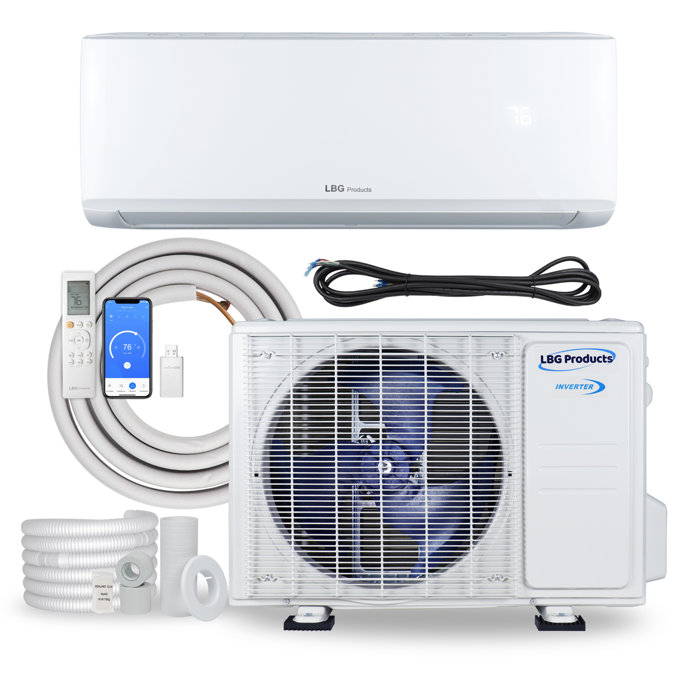 Lbg Products 18000 Btu Wi Fi Connected Ductless Mini Split Air